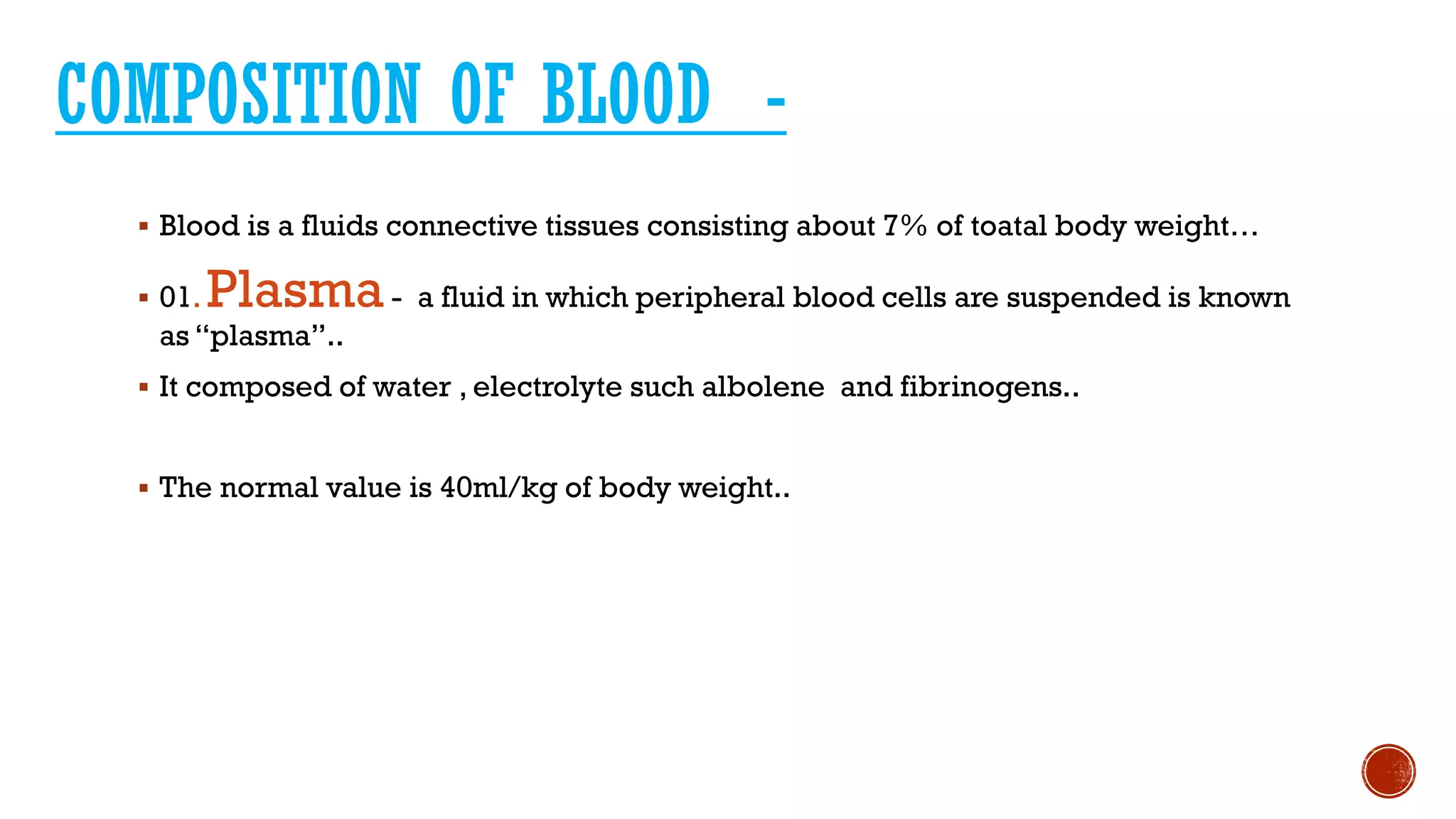 Body fluids and blood - Human Anatomy and Physiology 1st | PDF
