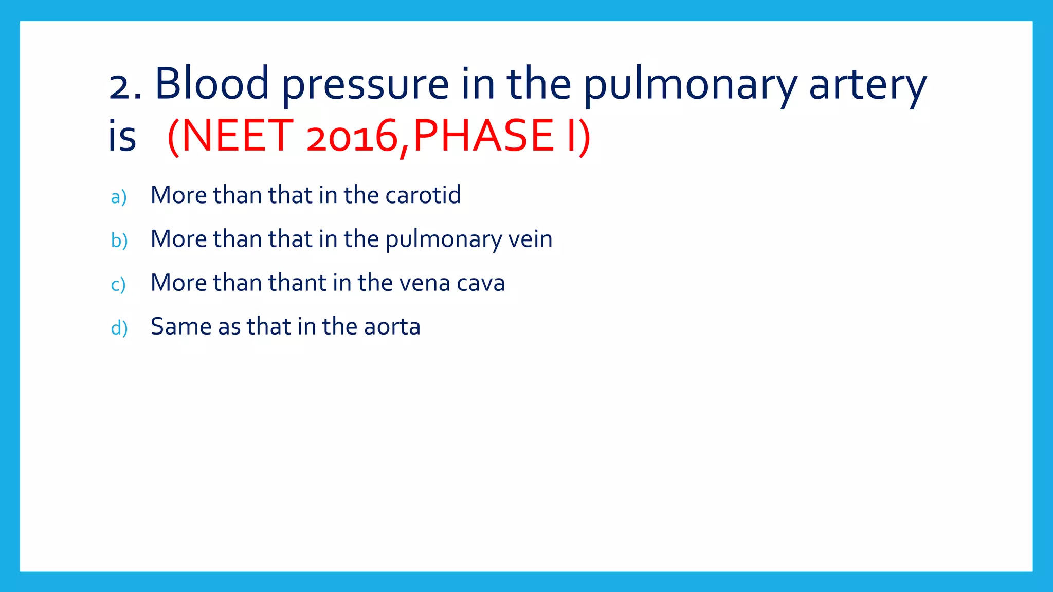 Body fluids and circulation - Previous year NEET questions | PPTX
