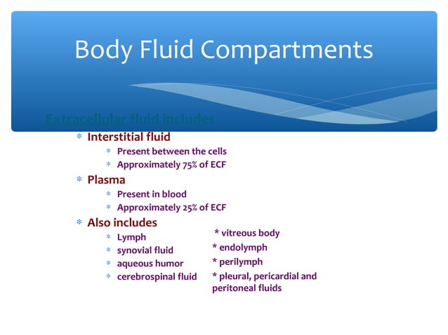 Body fluids and electrolytes | PPT