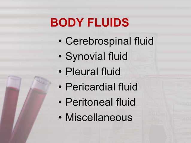 BODY FLUIDS AND SPUTUM ANALYSIS.pptx for mbbs and para medical | PPTX