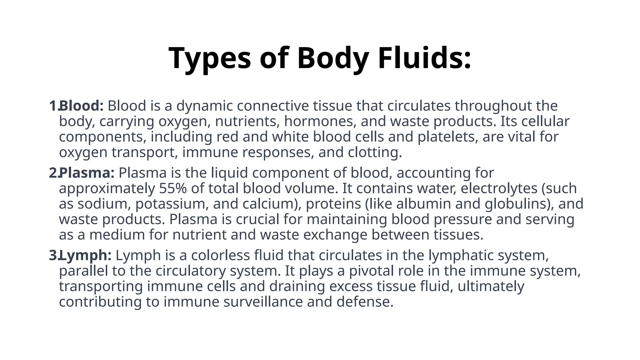 Body Fluids and Their Significance created by Rudal kumar | PPTX