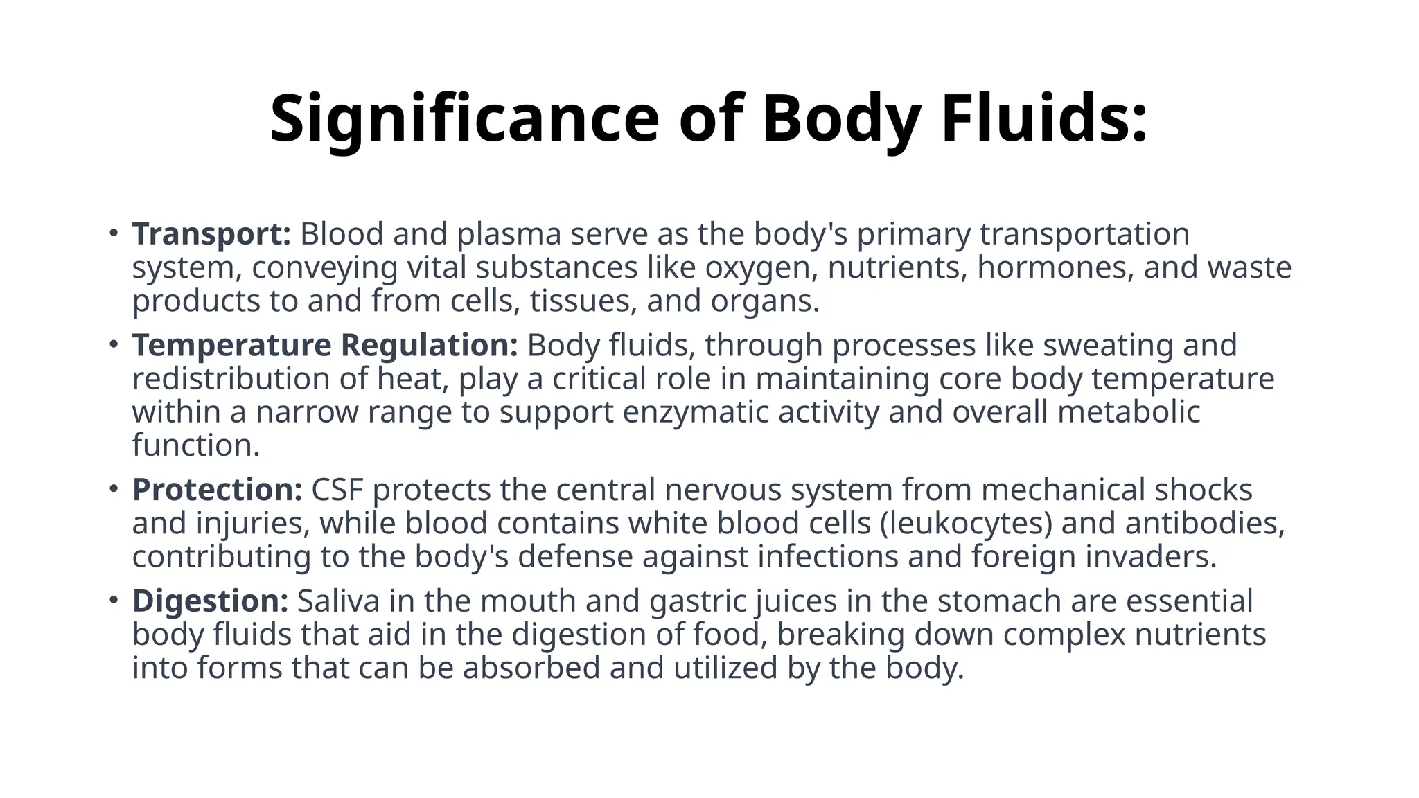 Body Fluids and Their Significance created by Rudal kumar | PPTX