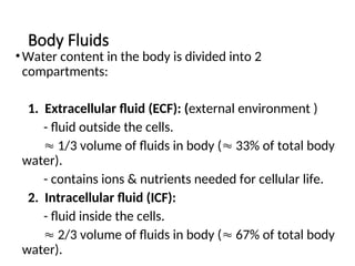 FULL LECTURE ON BODY FLUIDS BY DR DANIEL.ppt