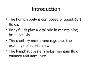 Body Fluids and Urinary System. Power point presentation | PPTX