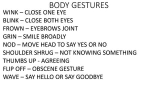Body gestures | PPT