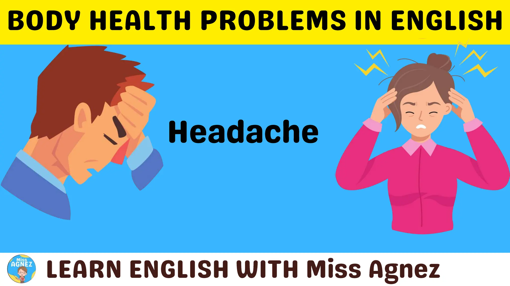 Body Health Problems Vocabulary with Pictures and Sentence Samples ...