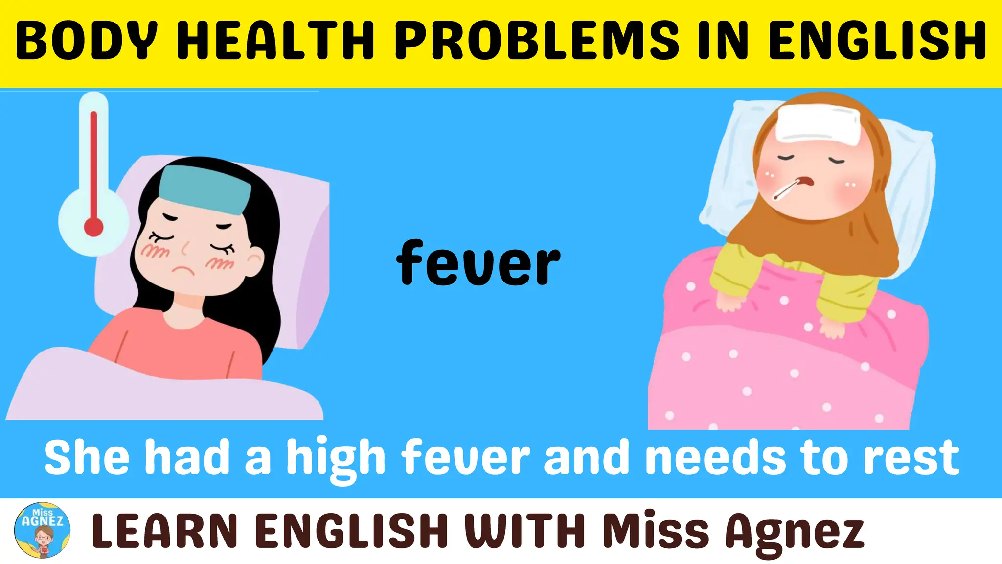 Body Health Problems Vocabulary with Pictures and Sentence Samples ...