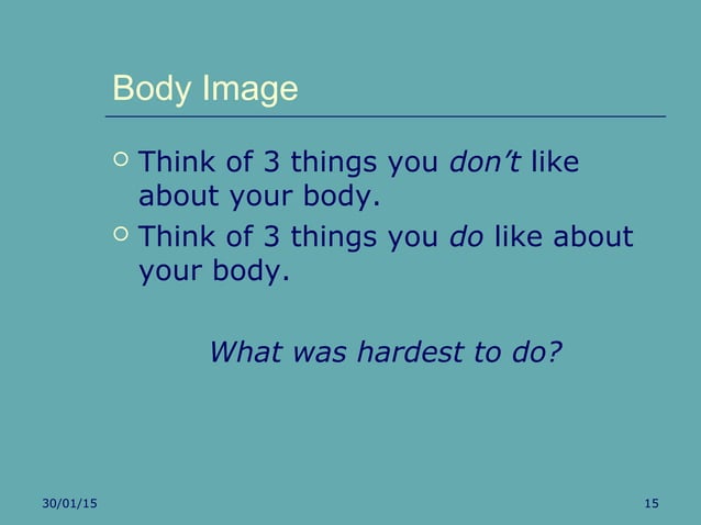Body image presentation | PPT