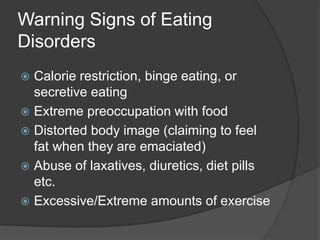 Body image and eating disorders | PPTX