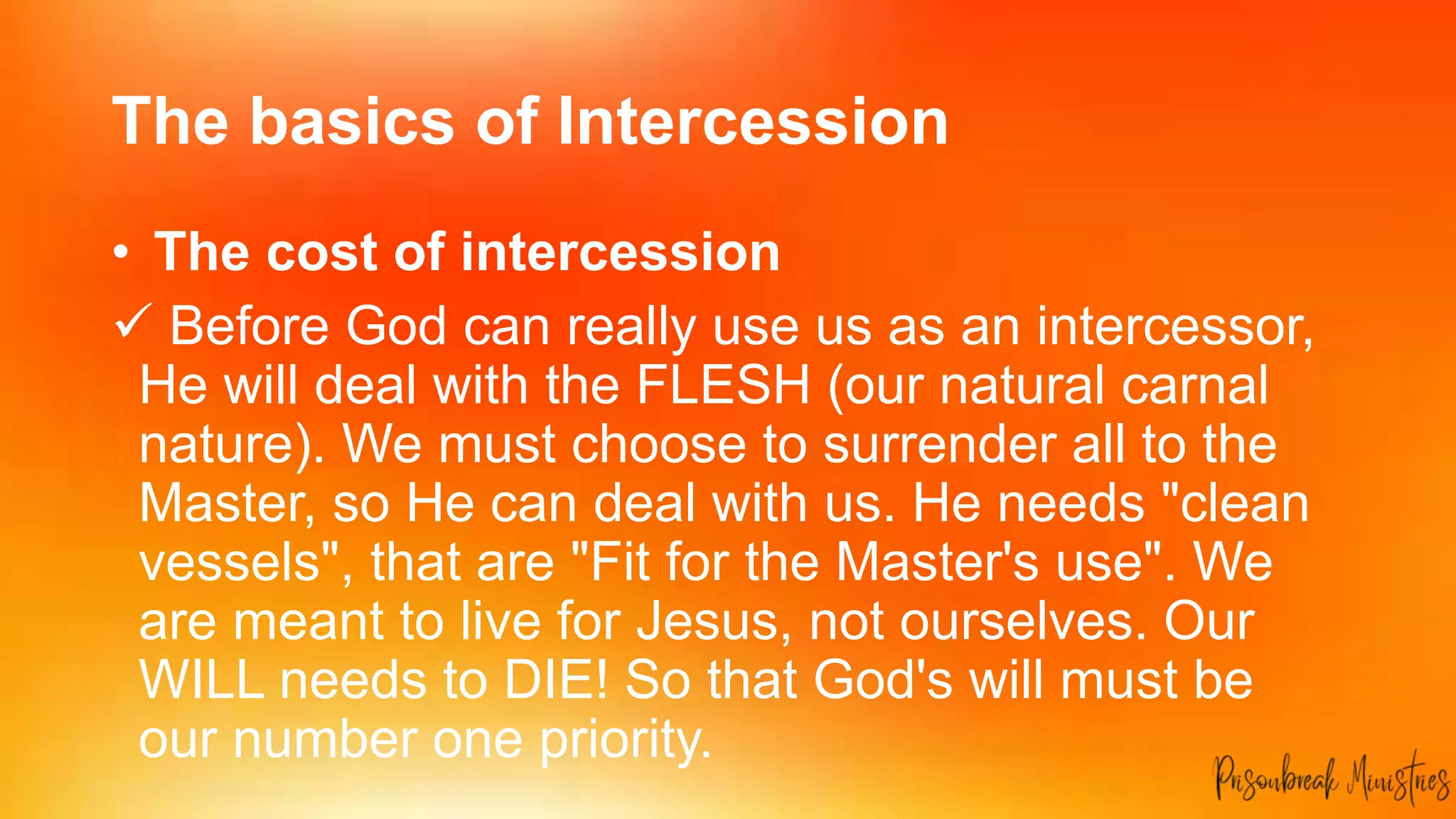 Body Intercession | PPT