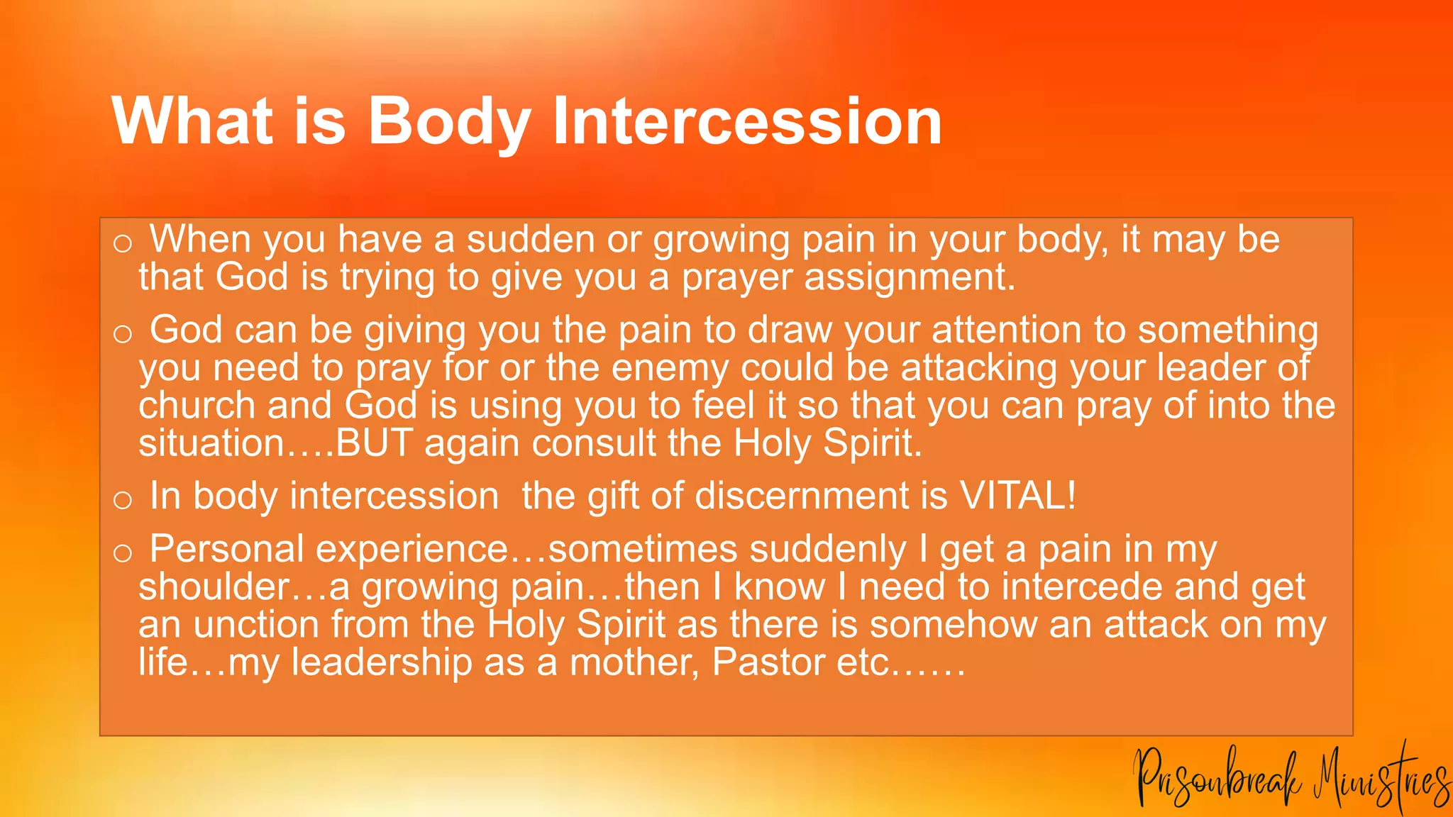 Body Intercession | PPT