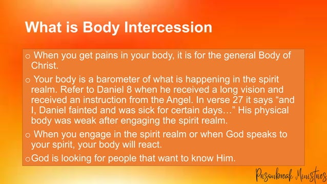 Body Intercession | PPT