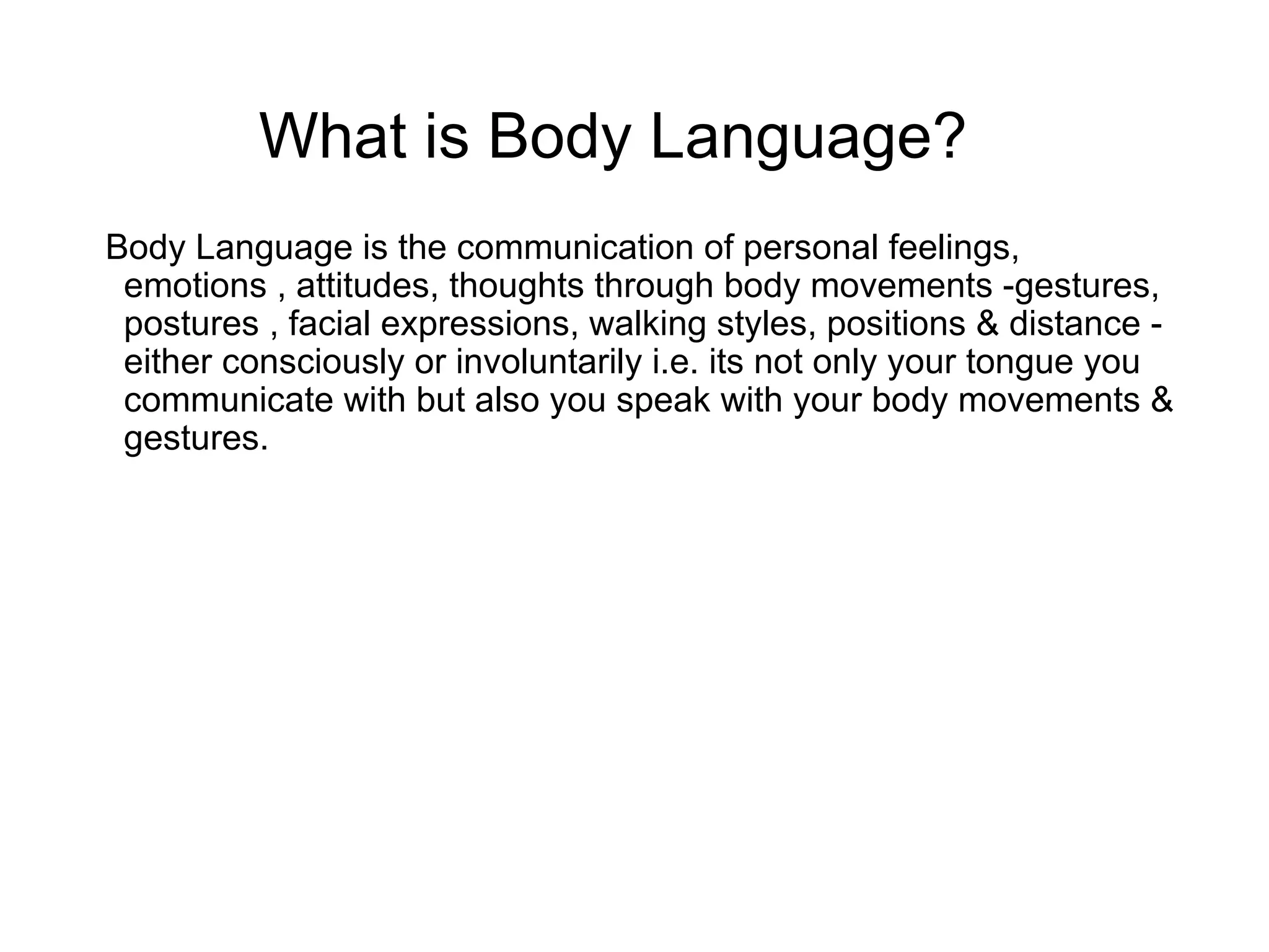 Body Langague of Normal Human .ppt