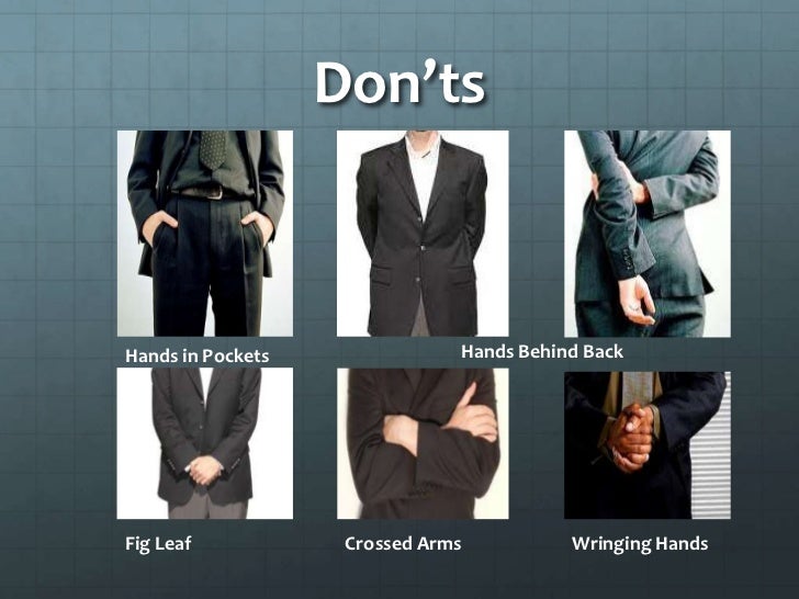 Body lang and clothes for presentations
