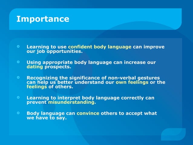 Body language | PPT