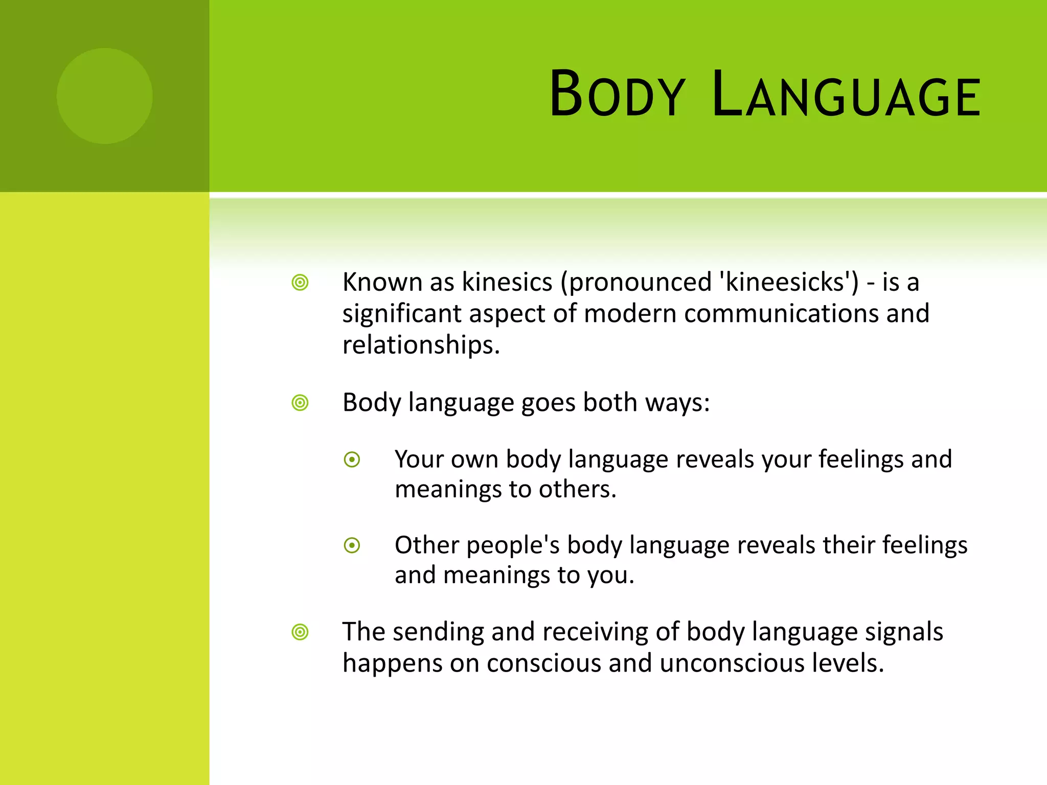 Body language | PPTX