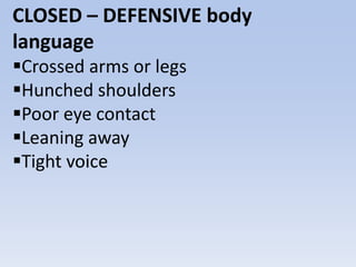 Defensive Body Language