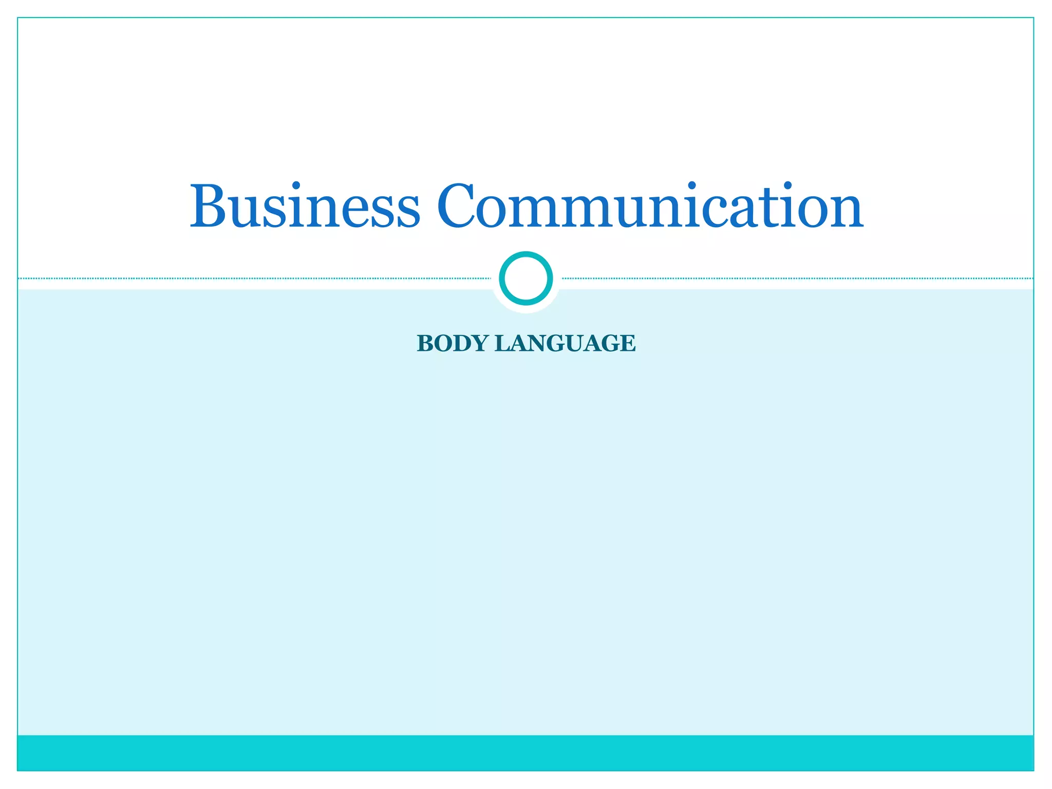 Body Language | PPT