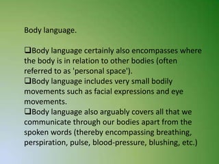Body language | PPT