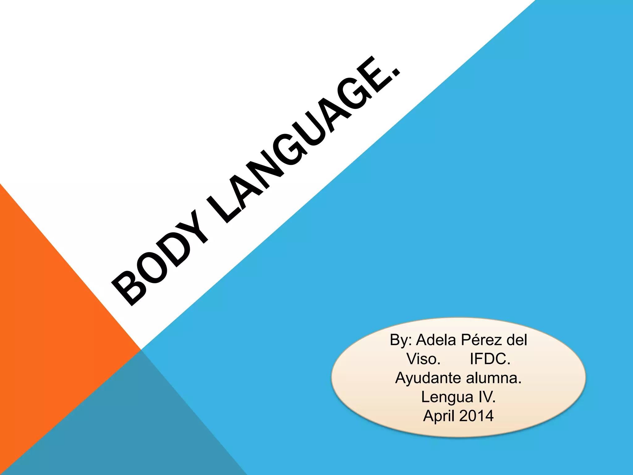Body language- Speaking activity | PPTX