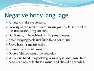 Positive And Negative Body Language Examples