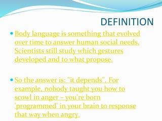 Body language | PPTX