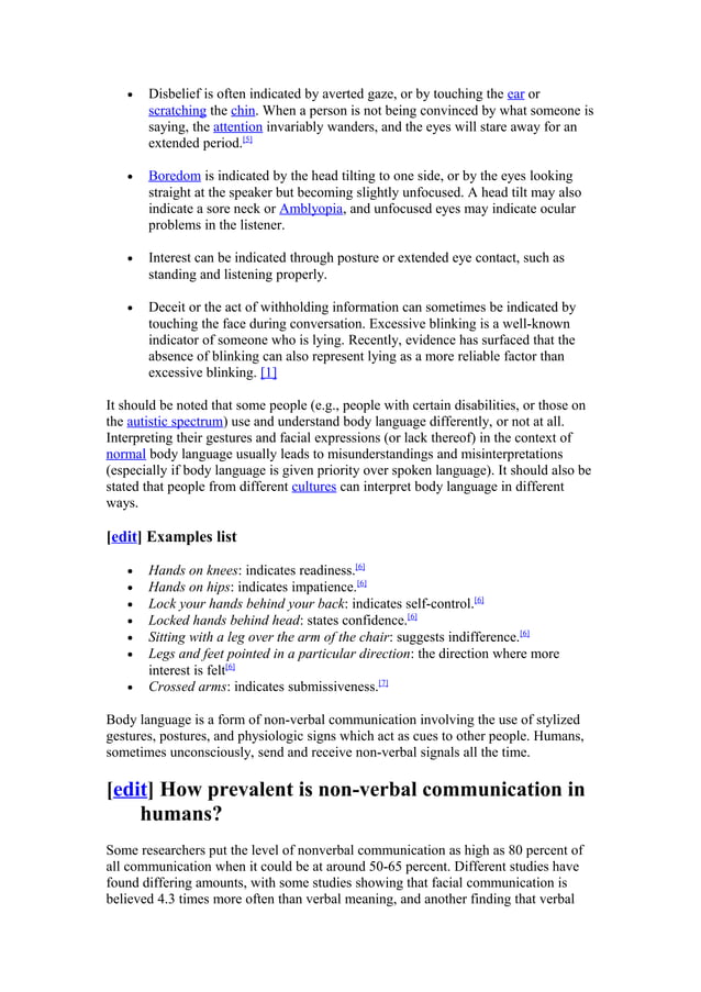 Body language | PDF