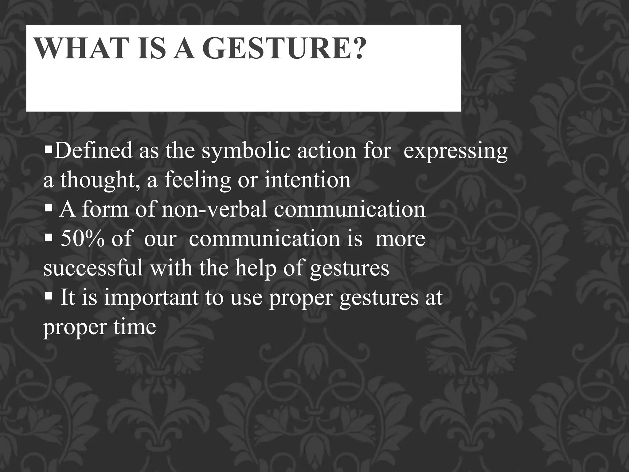 Body language/Types of Gestures | PPT | Free Download
