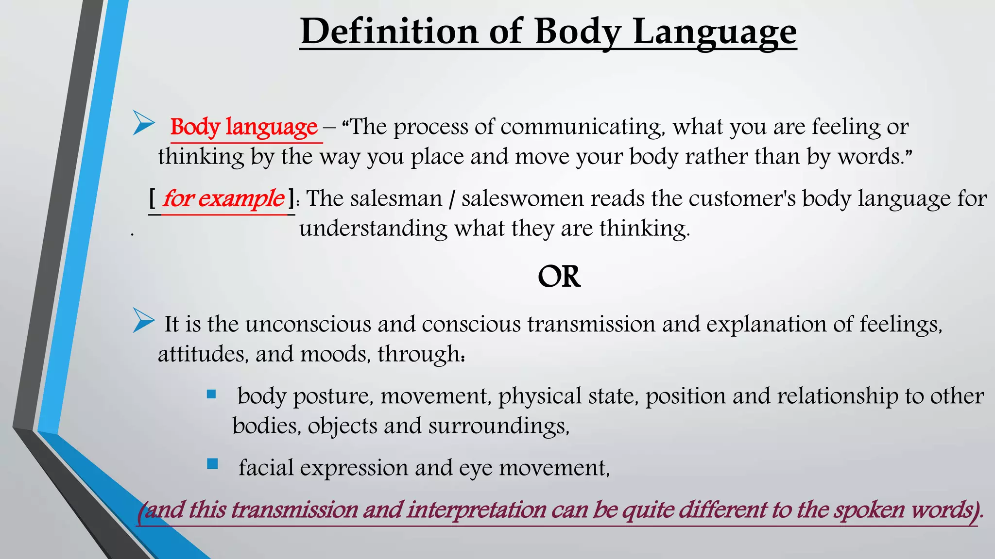Body language | PPTX