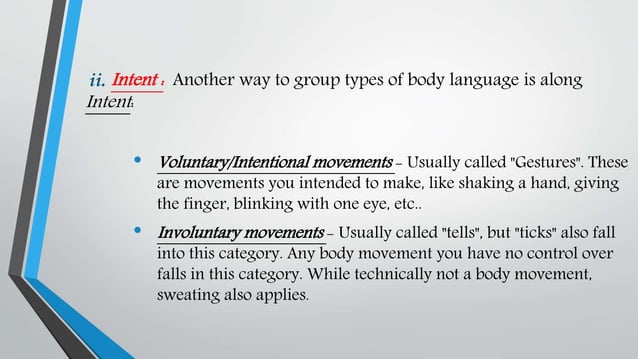 Body language | PPTX