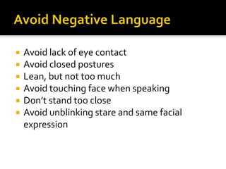 Body language | PPTX