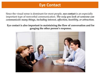 Nonverbal Communication Eye Contact