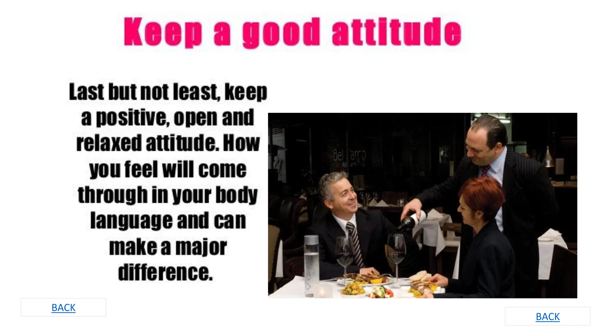Body Language For Hospitality Staff While in the work area | PDF