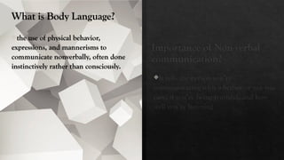 BODY LANGUAGE.pptx32423423432432432432432 | PPTX