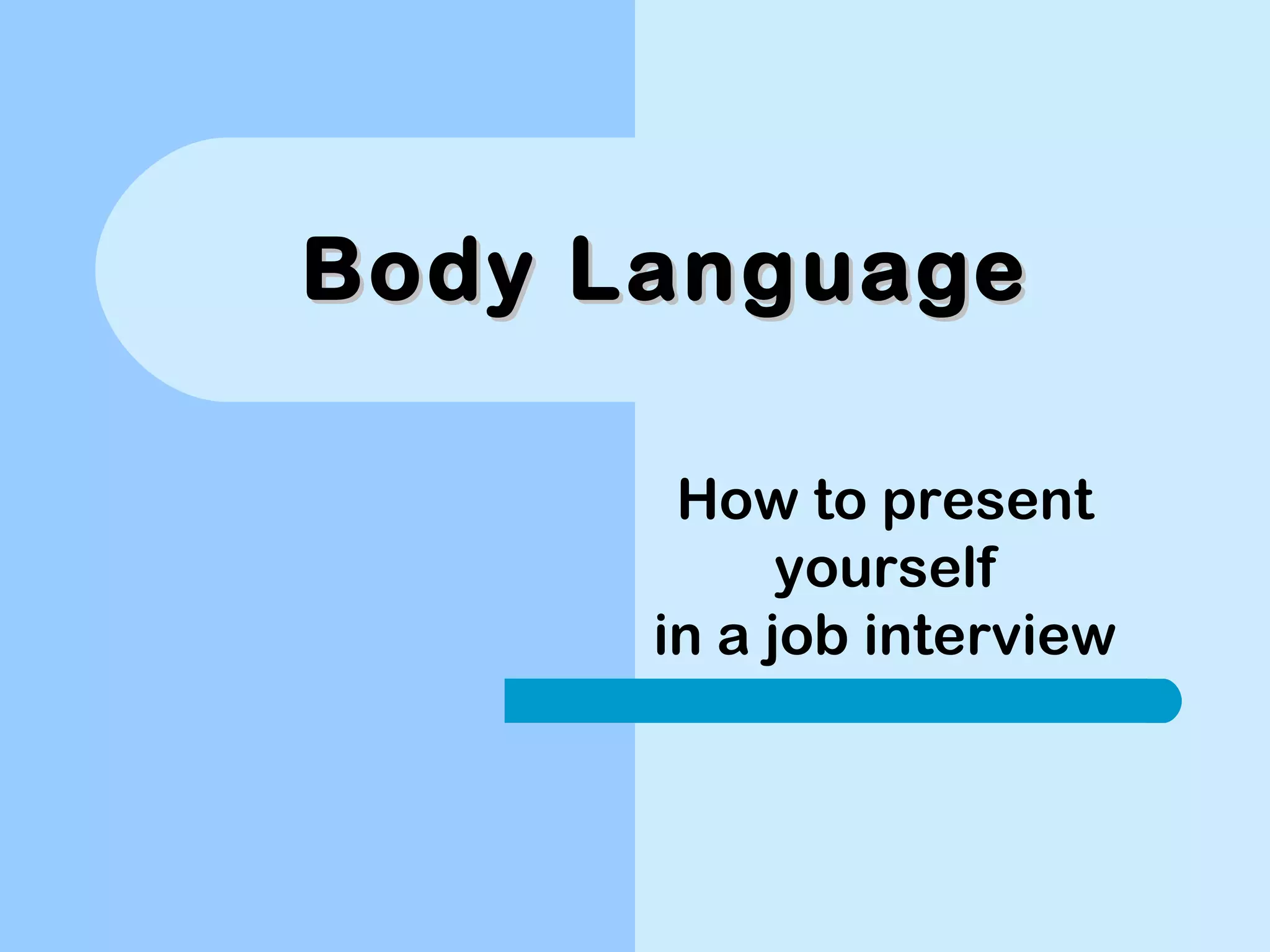Body language interview | PPT