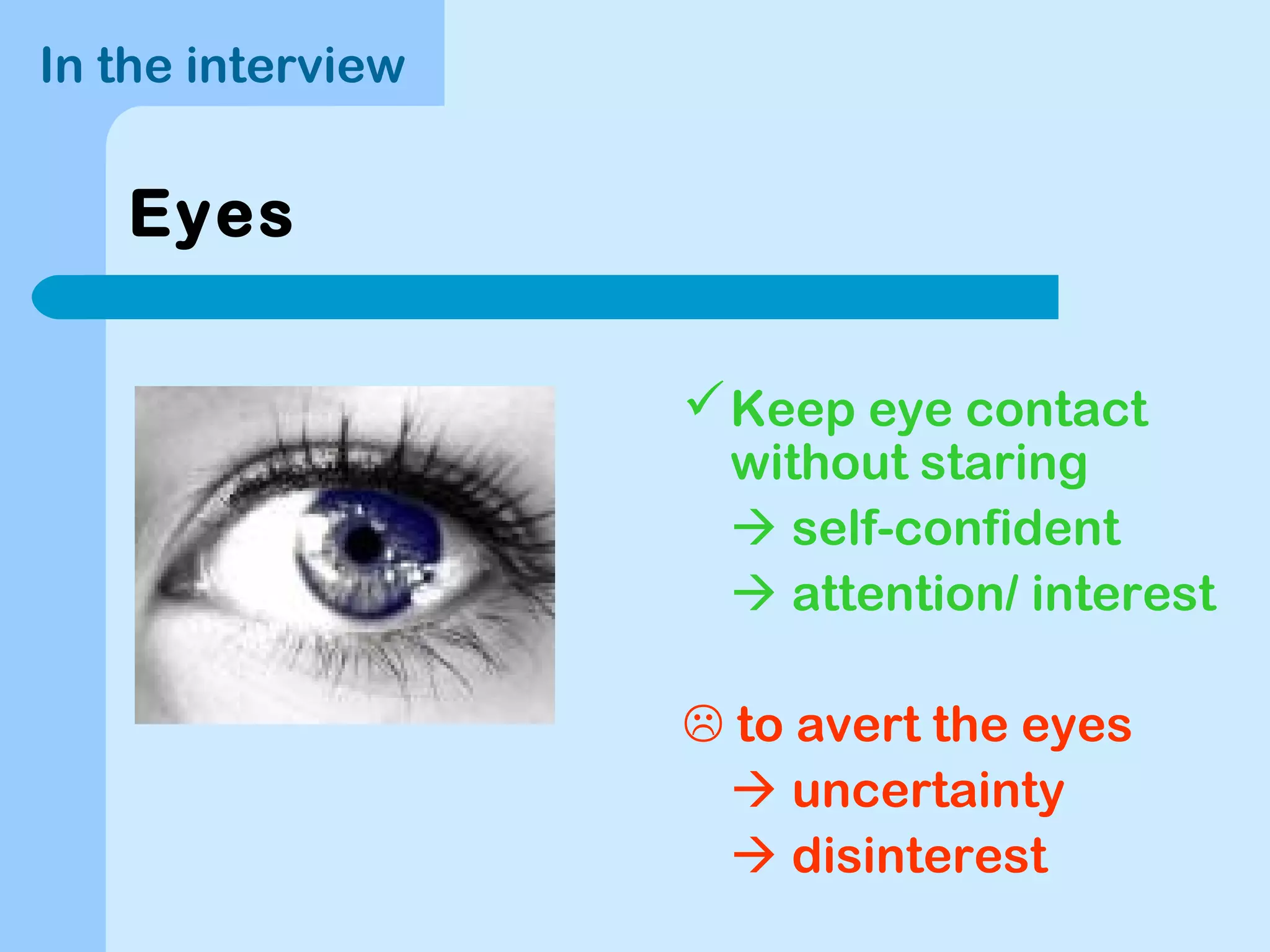 Body language interview | PPT