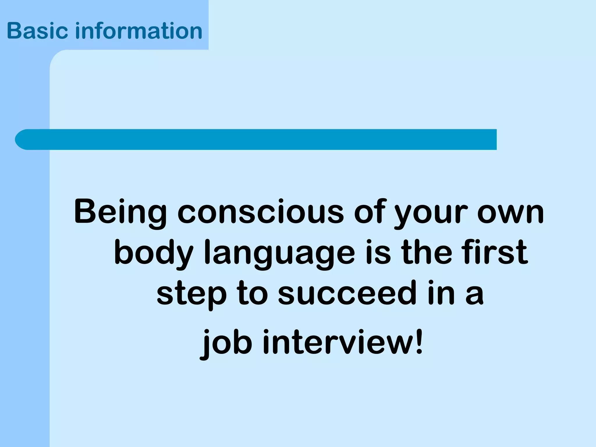Body language interview | PPT