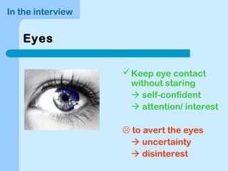 Body language interview | PPT