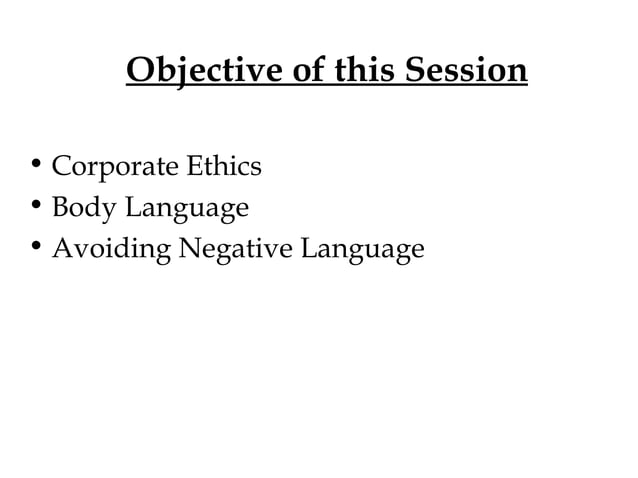 Body Language Presentation | PPT