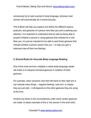 Body language and attraction | PDF
