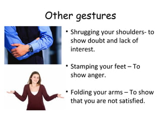 Body language and gestures | PPT