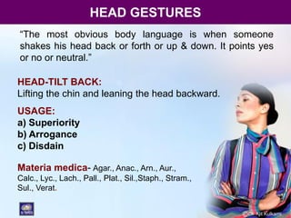 Body Language and Homoeopathy (PPT)- Sudhanshu Kumar | PDF