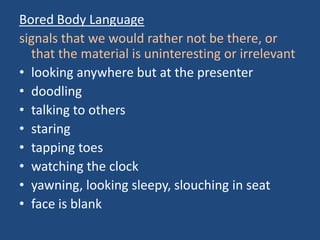 Body Language And Students | PPTX
