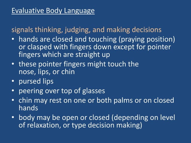 Body Language And Students | PPT