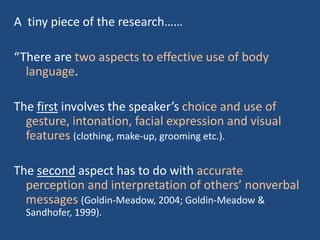 Body Language And Students | PPT
