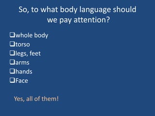 Body Language And Students | PPTX
