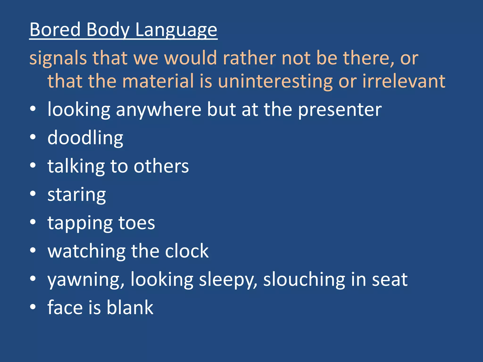 Body language and students | PPTX