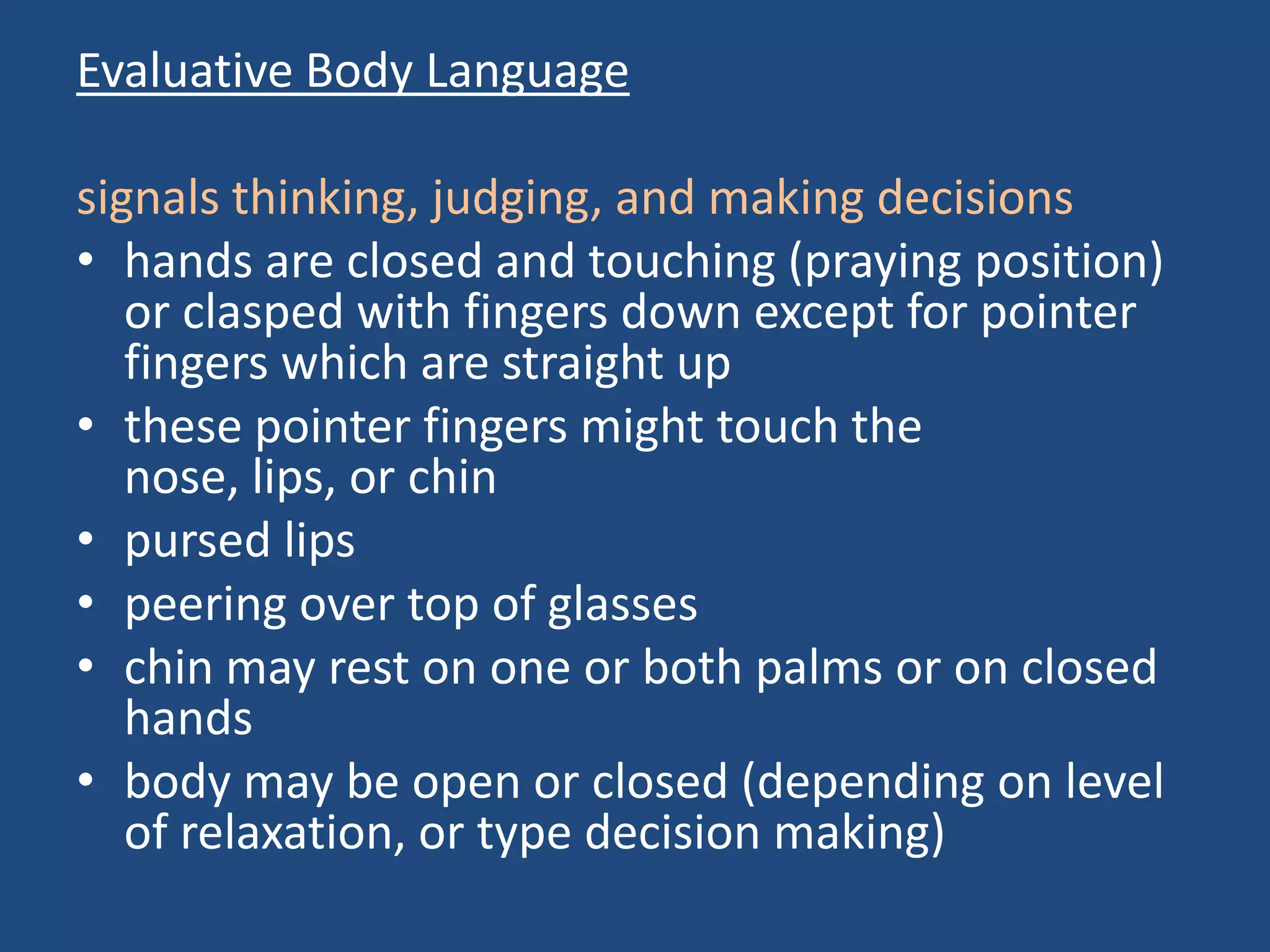 Body language and students | PPTX