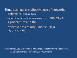 Body language and students | PPTX