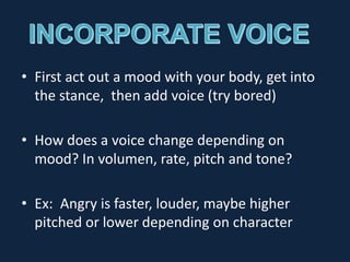 Body language and voice variety in teaching | PPTX